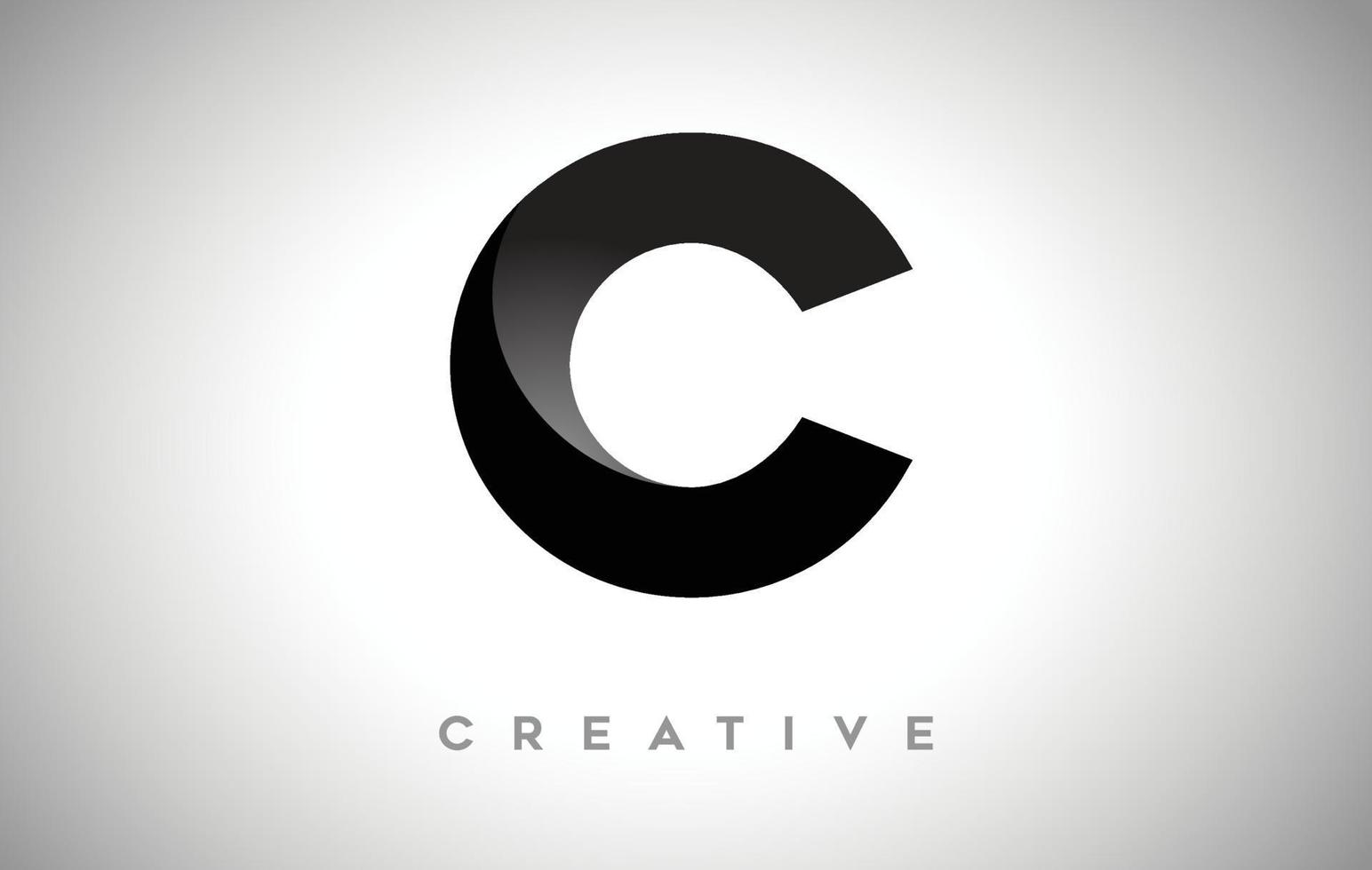 diseño de logotipo de letra c negra con aspecto creativo minimalista y ... diseño de logotipo de letra c negra con aspecto creativo minimalista y ...