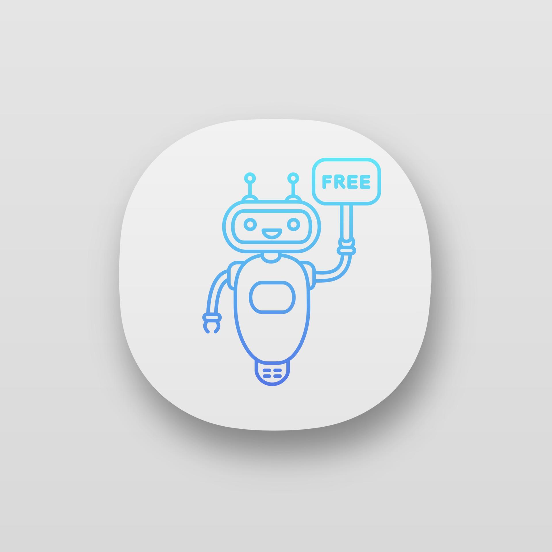 Chatbot With Free In Speech Bubble App Icon Ui Ux User Interface Free Customer Support Talkbot