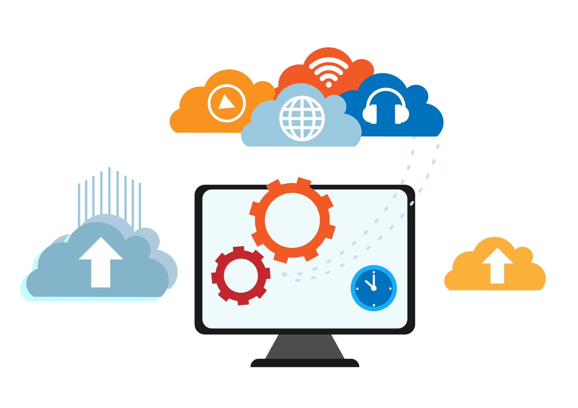 Composition Concept Of Cloud Computing Cloud Connected Devices With composition-concept-of-cloud-computing-cloud-connected-devices-with