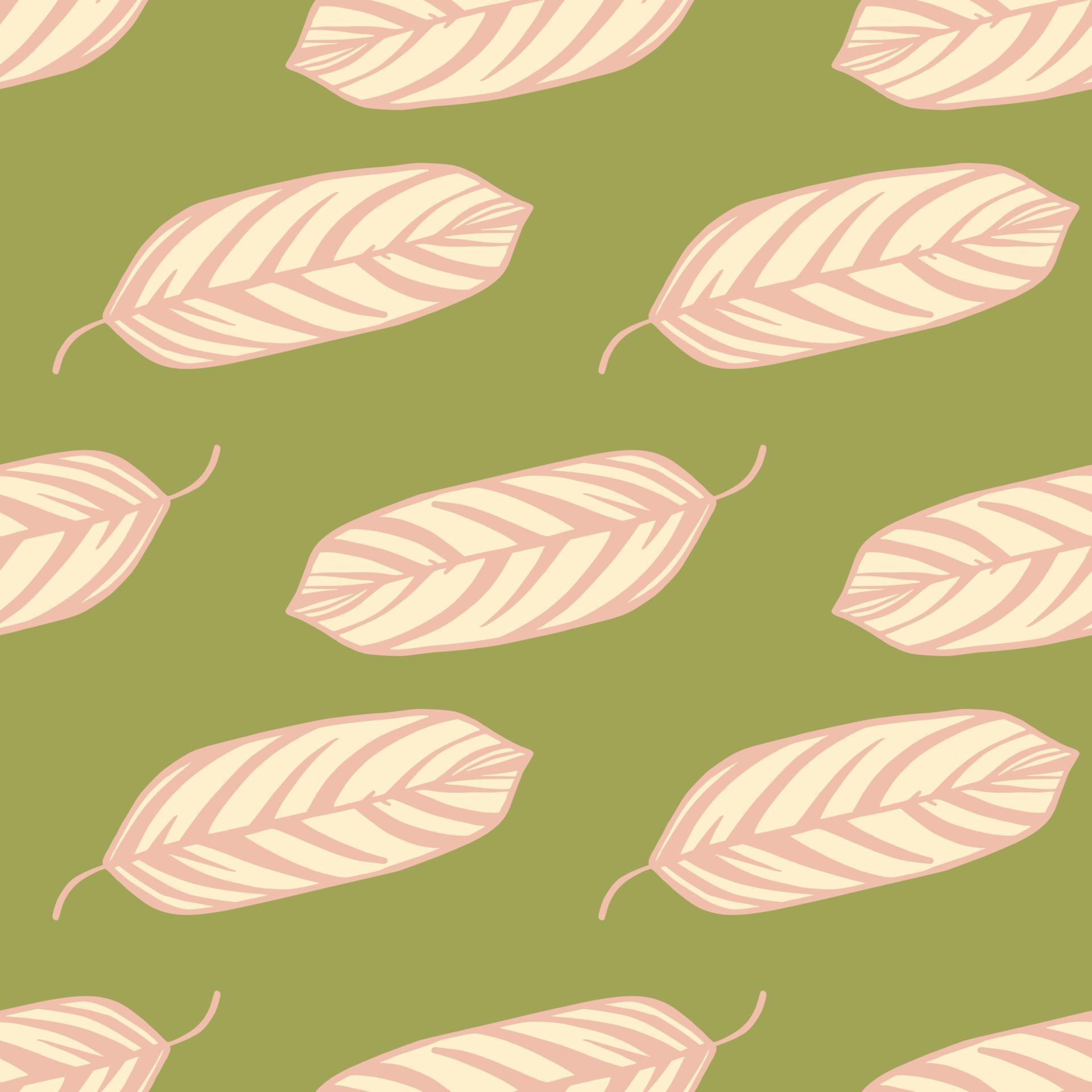 Pastel seamless tender pattern with leaf silhouettes. Soft pink ...