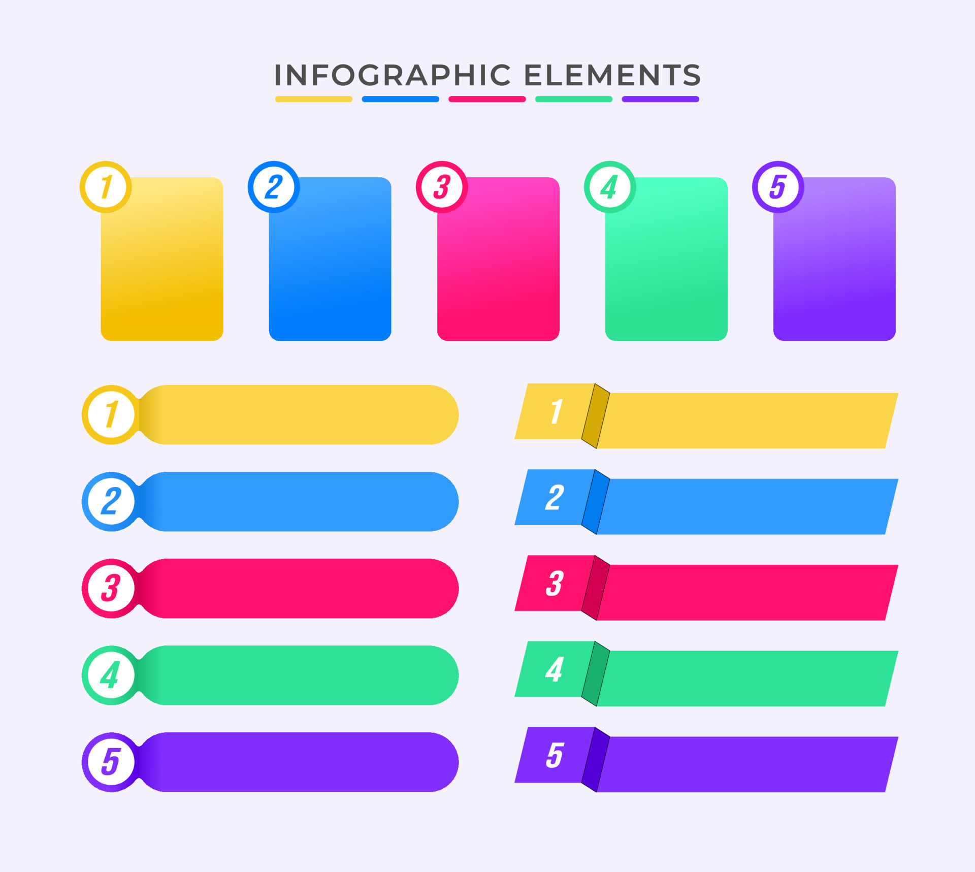 Set Of Infographic And Presentation Point List Or Bullet Elements For set-of-infographic-and-presentation-point-list-or-bullet-elements-for