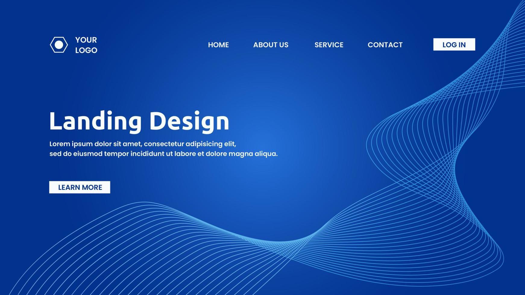 Abstract landing page template design 5618201 Vector Art at Vecteezy