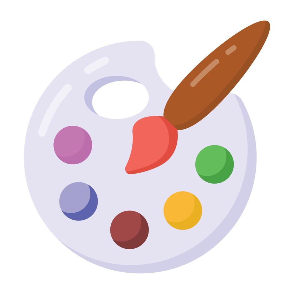 Color palette, an icon design of drawing colors 5620724 Vector Art at ...