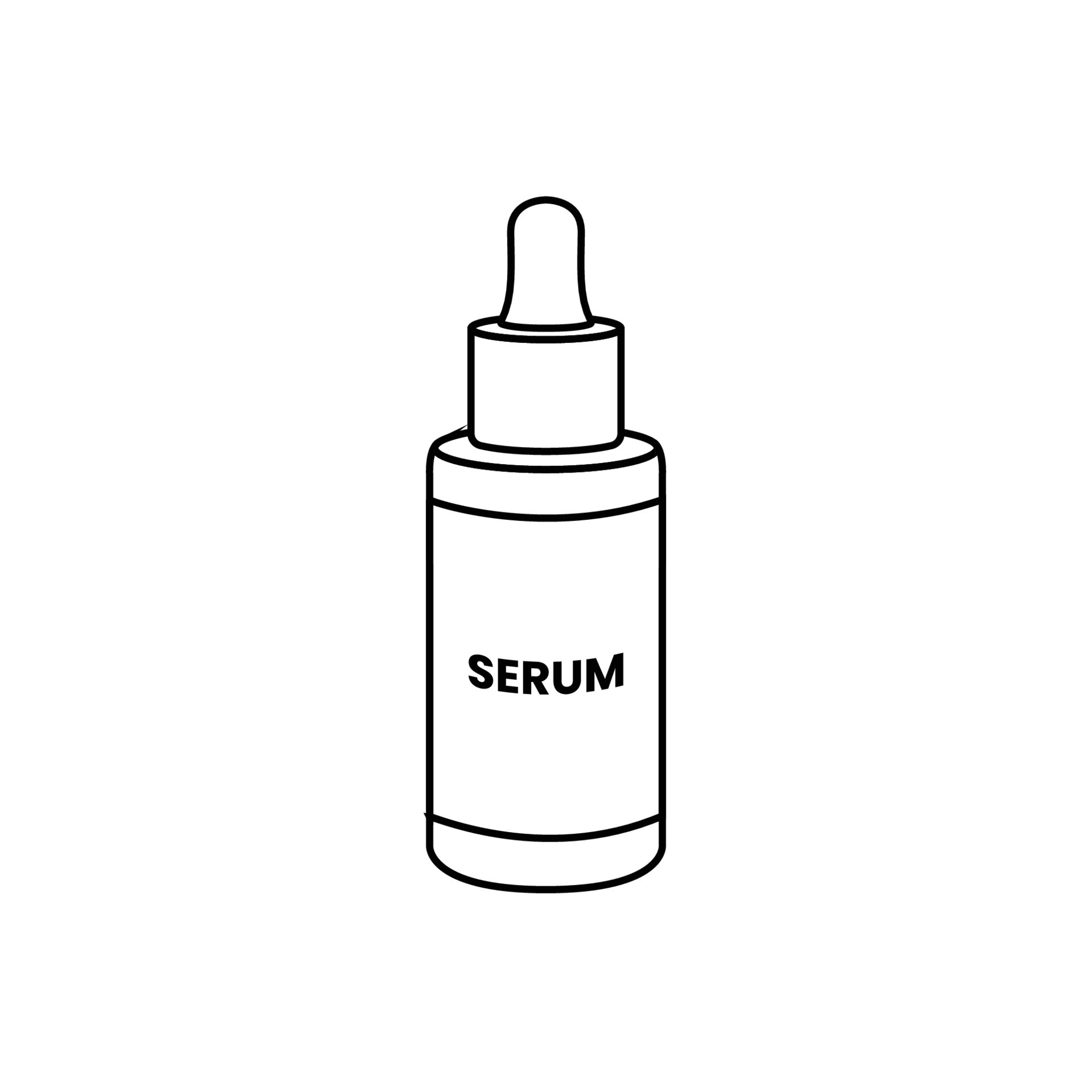 Serum Bottle Outline Icon Illustration On Isolated White Background Suitable For Beauty Saloon