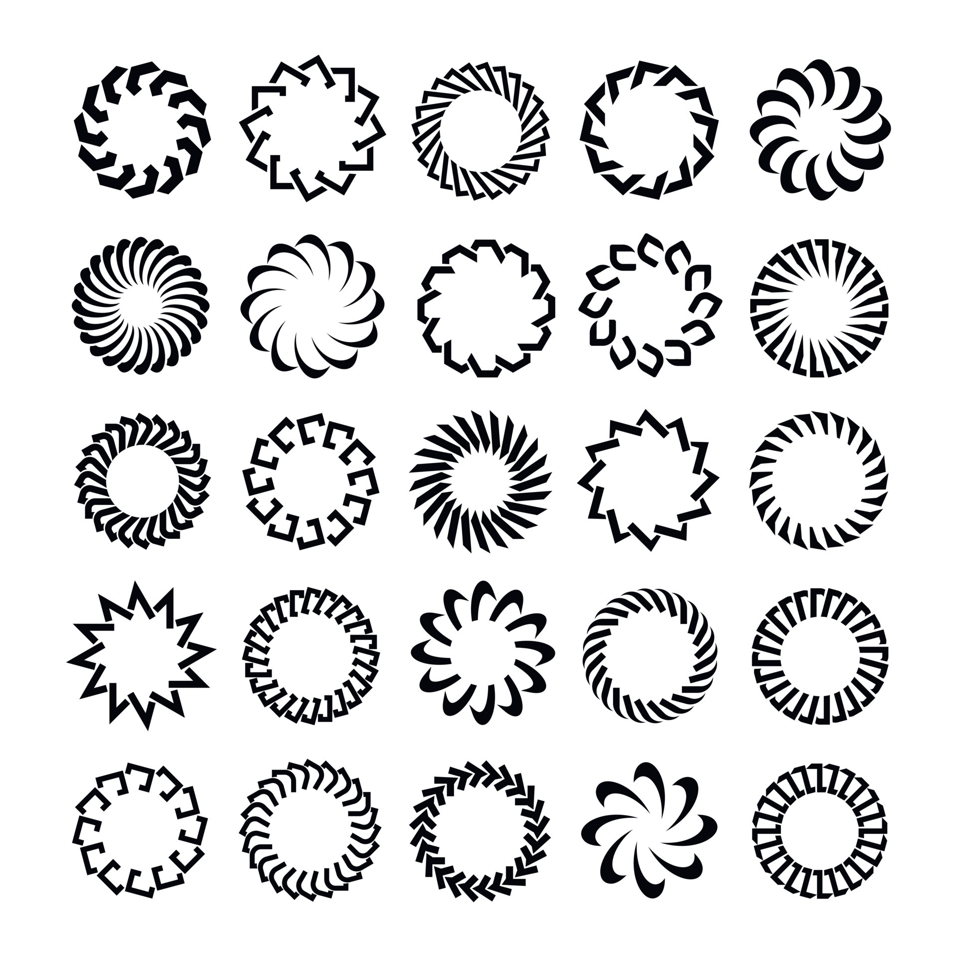 Abstract Shape Design Element Set 5623379 Vector Art at Vecteezy