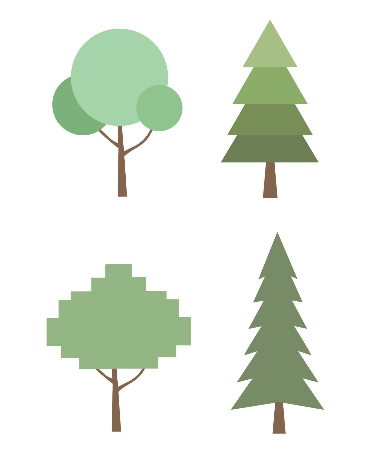 Green Tree set Vector Clipart design 5623824 Vector Art at Vecteezy