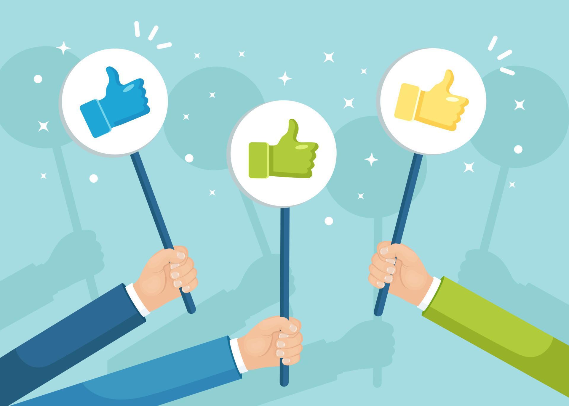 Group Of Business People With Thumbs Up Social Media Good Opinion group-of-business-people-with-thumbs-up-social-media-good-opinion