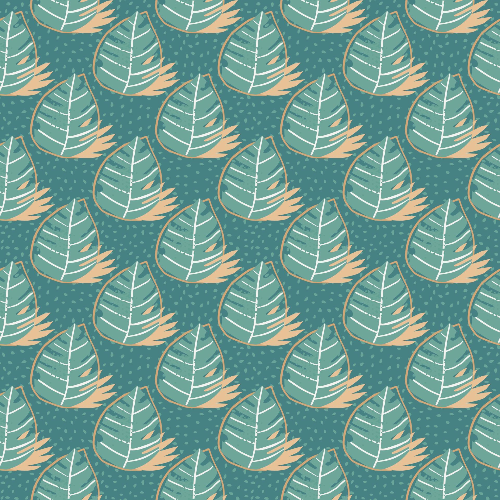 Abstract leaves seamless pattern. Abstract leaf endless wallpaper ...