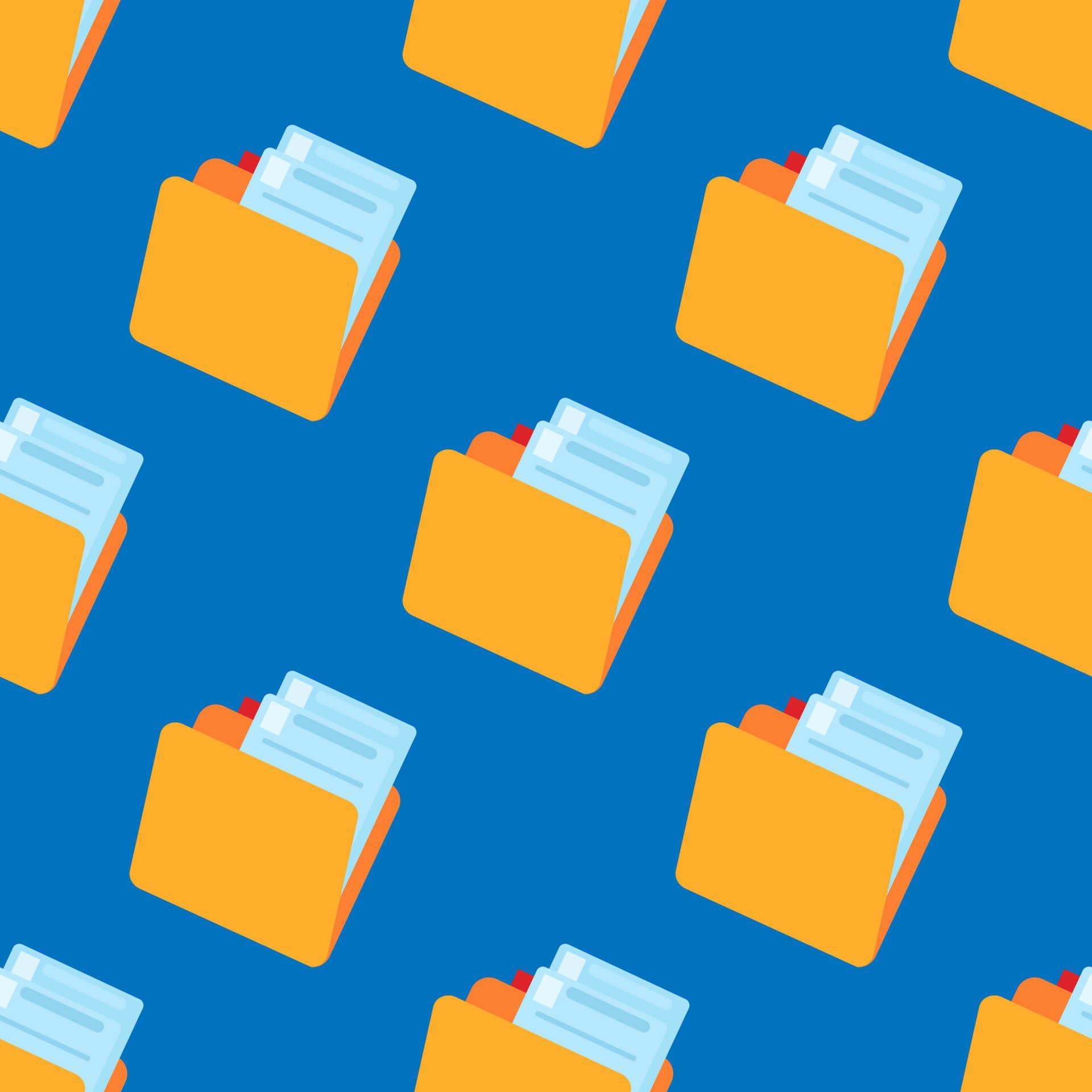 Folder symbol seamless pattern. Folder icon backdrop. 5630251 Vector ...