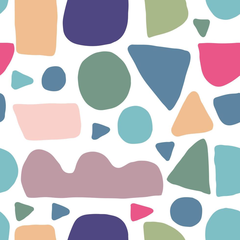 Abstract creative freehand colored shapes seamless pattern. 5630254 ...