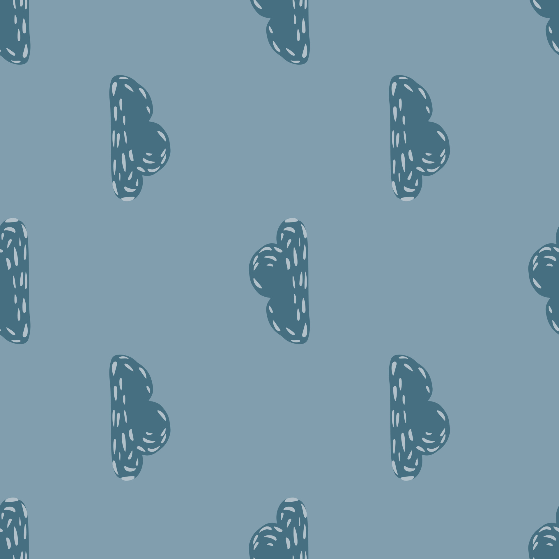 Simple Seamless Pattern With Doodle Clouds Ornament Rainy Weather simple-seamless-pattern-with-doodle-clouds-ornament-rainy-weather