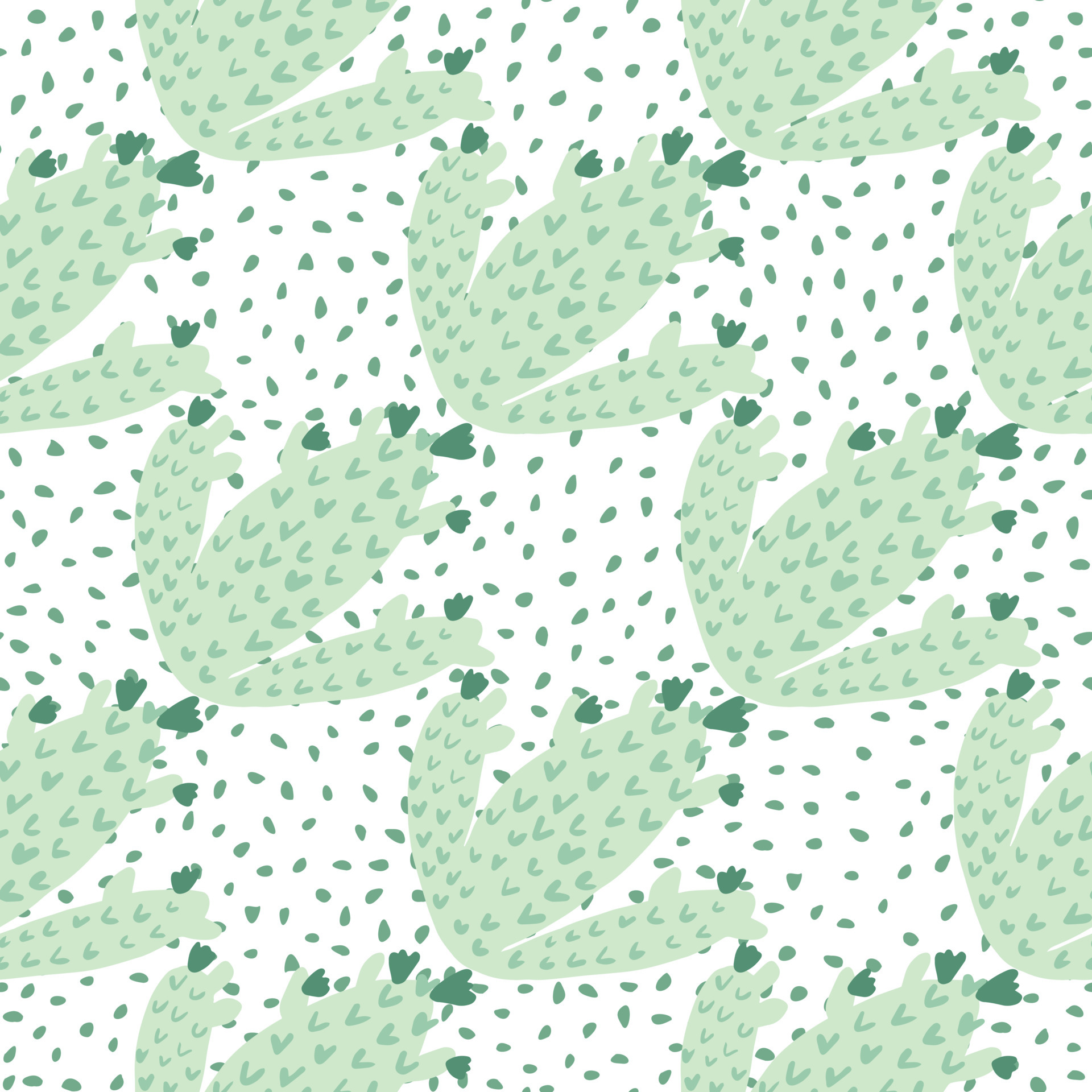 Abstract cactus seamless pattern. Green cacti wallpaper on dots background. 5631994 Vector Art ...