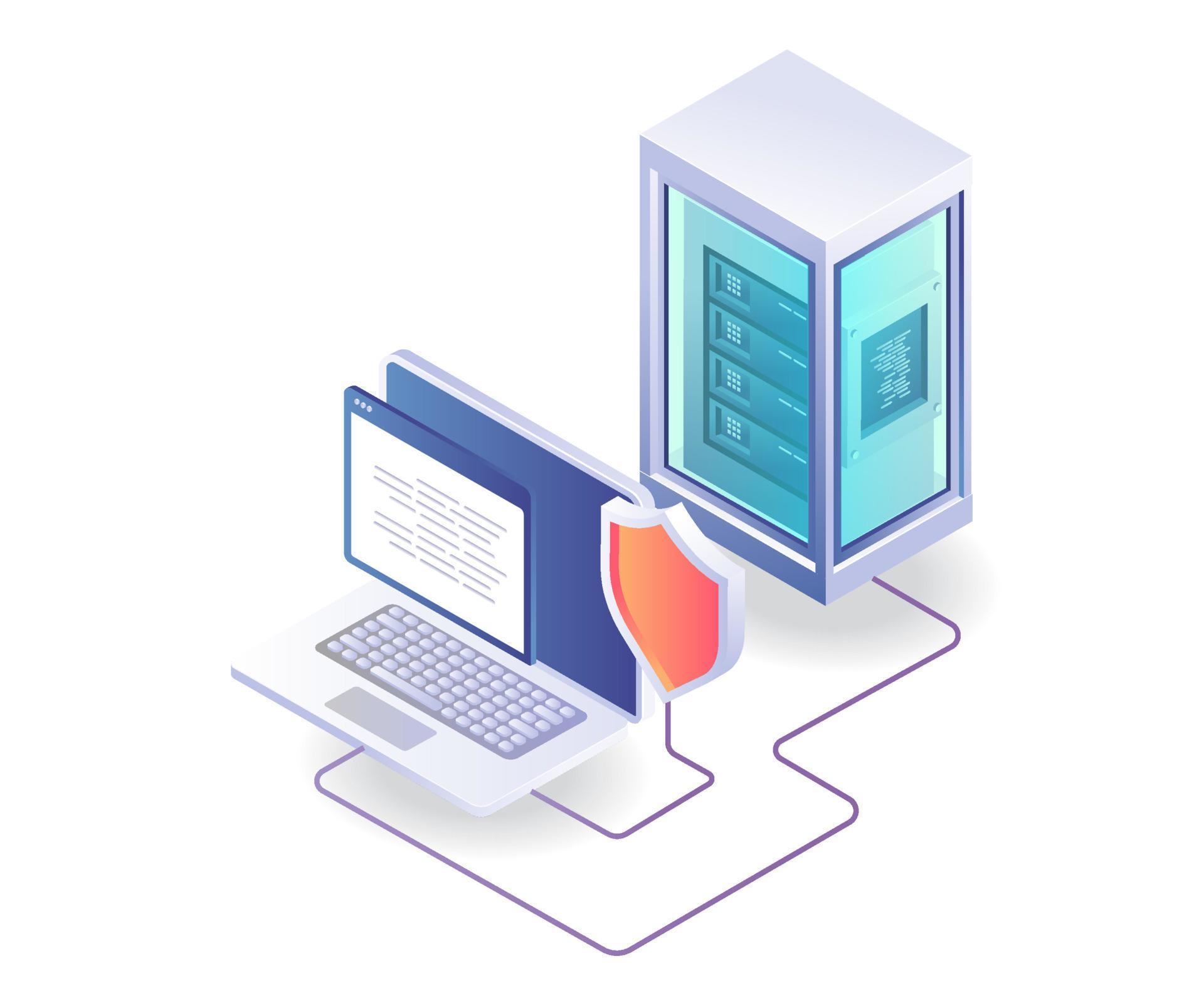 Server computer security programming 5638022 Vector Art at Vecteezy