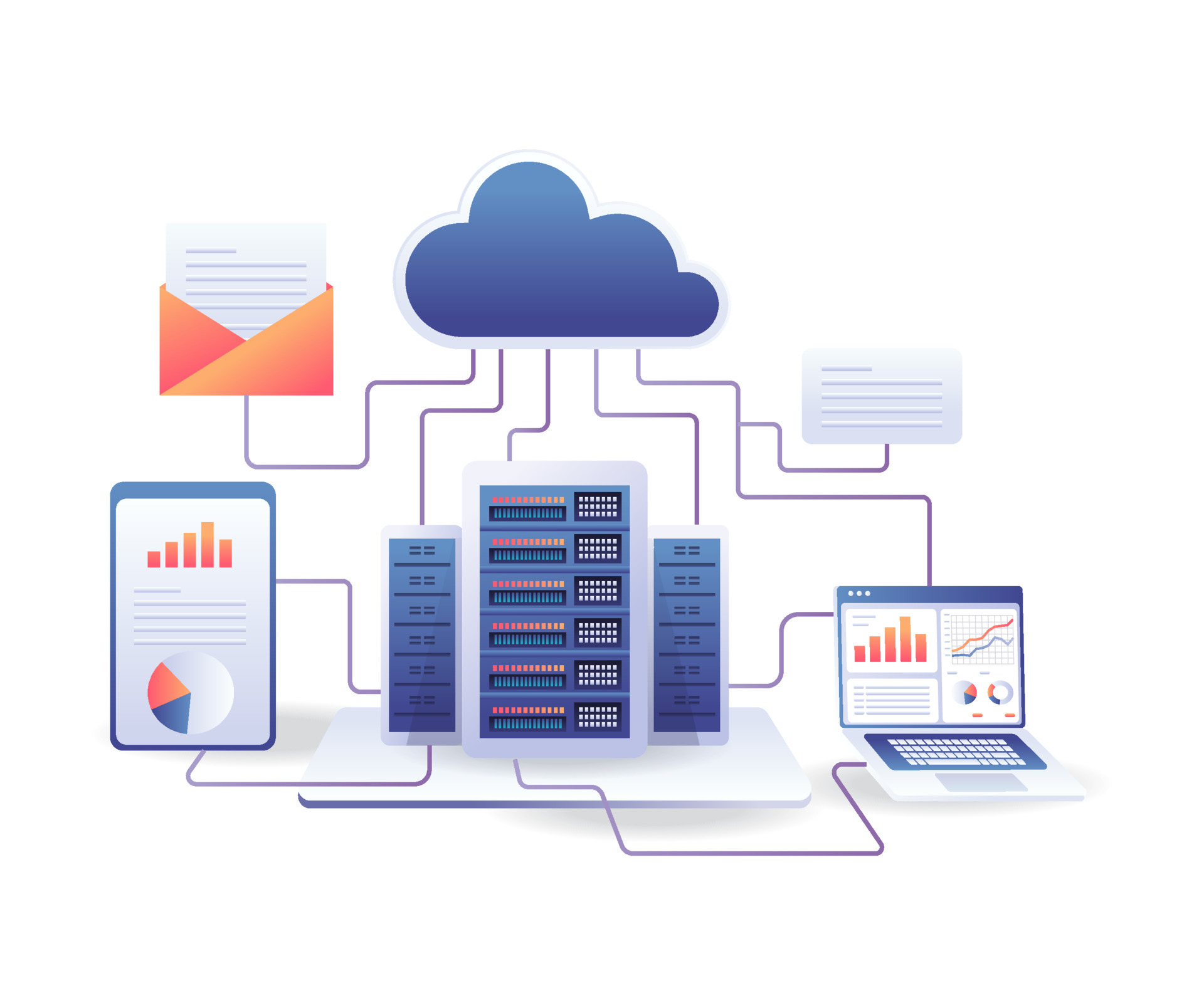 Analyst Data Server Computer Network 5638035 Vector Art At Vecteezy