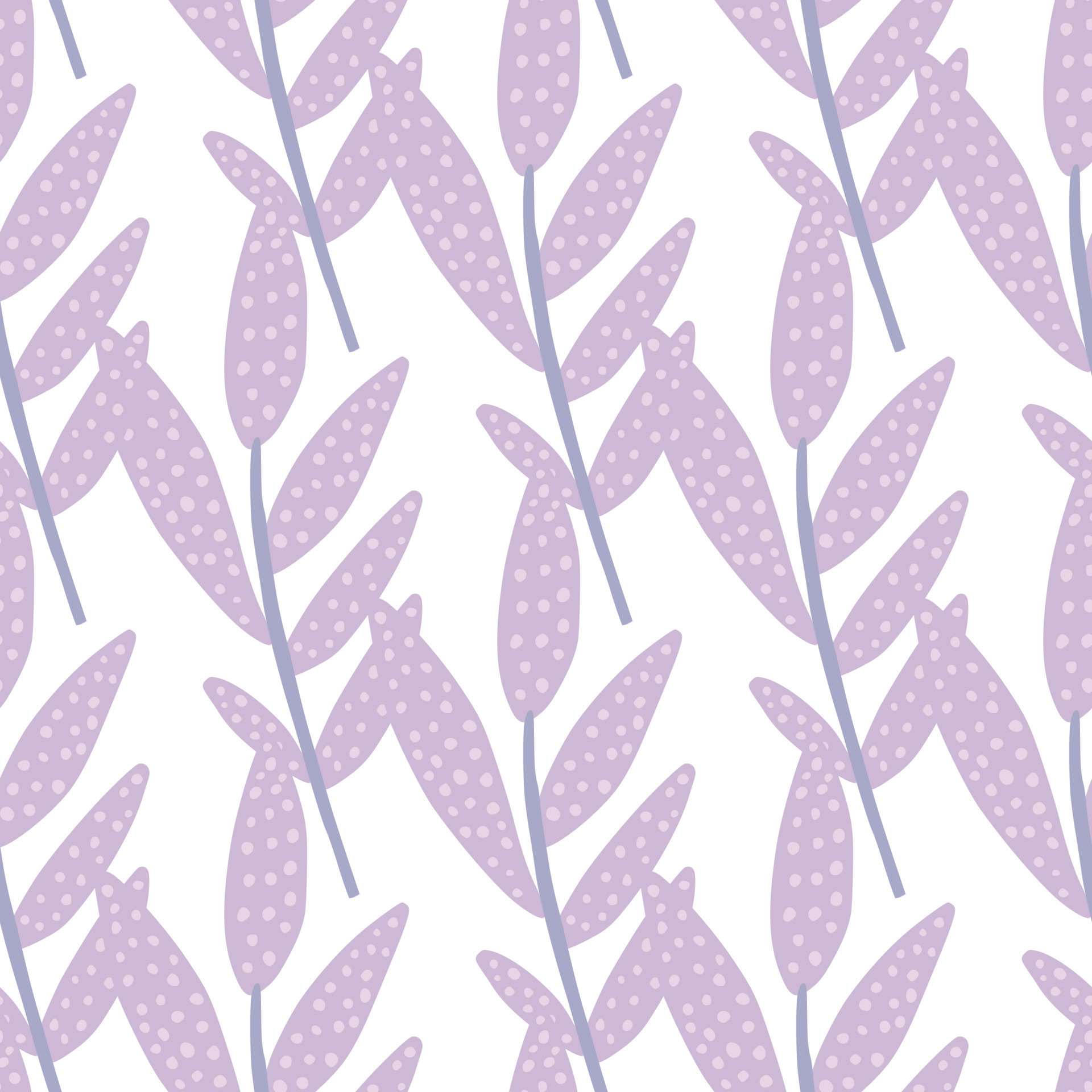 Hand drawn seamless pattern pink branches with leaves. Decorative ...