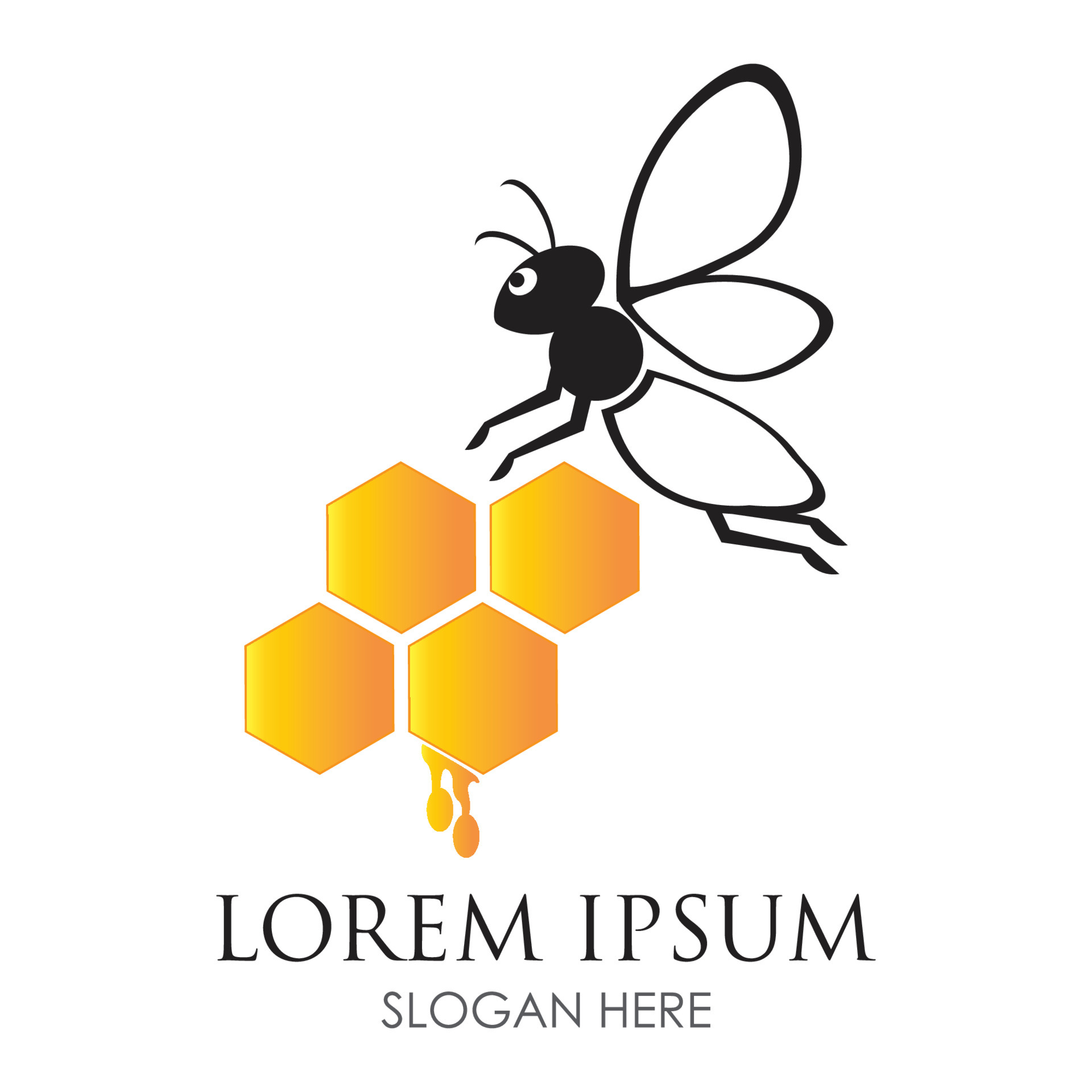 vector de logotipo de abeja 5643708 Vector en Vecteezy