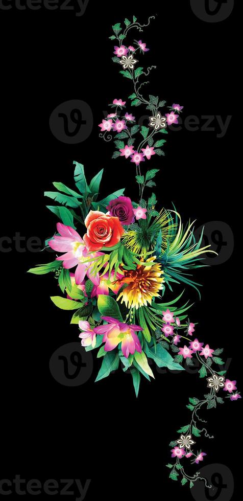 flowers and plants desingn textile floral botanical digital print ... flowers and plants desingn textile floral botanical digital print ...