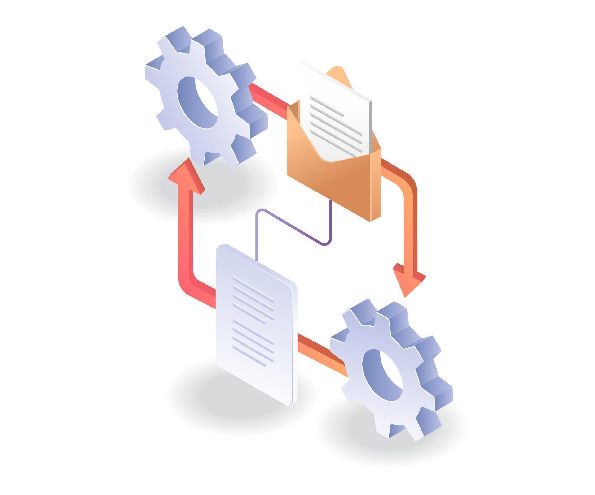 Process of sending and receiving data email 5647901 Vector Art at Vecteezy