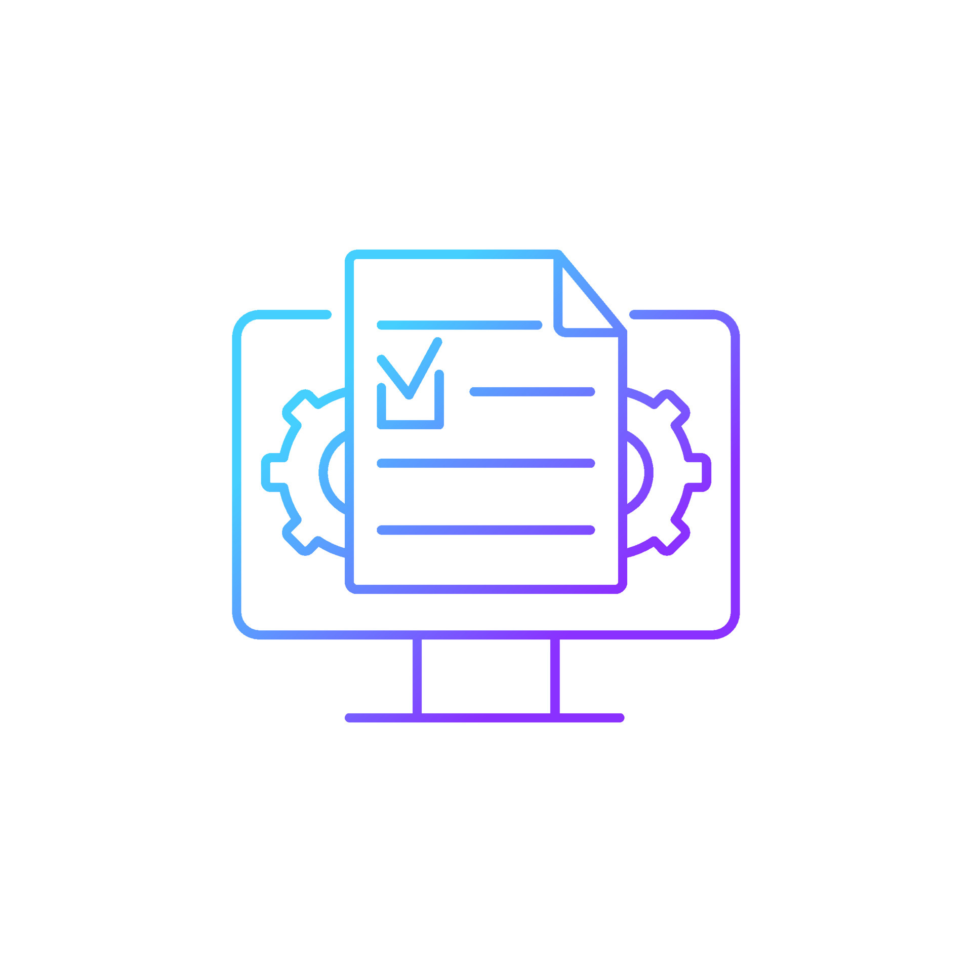 Document management gradient linear vector icon. Creating and ...