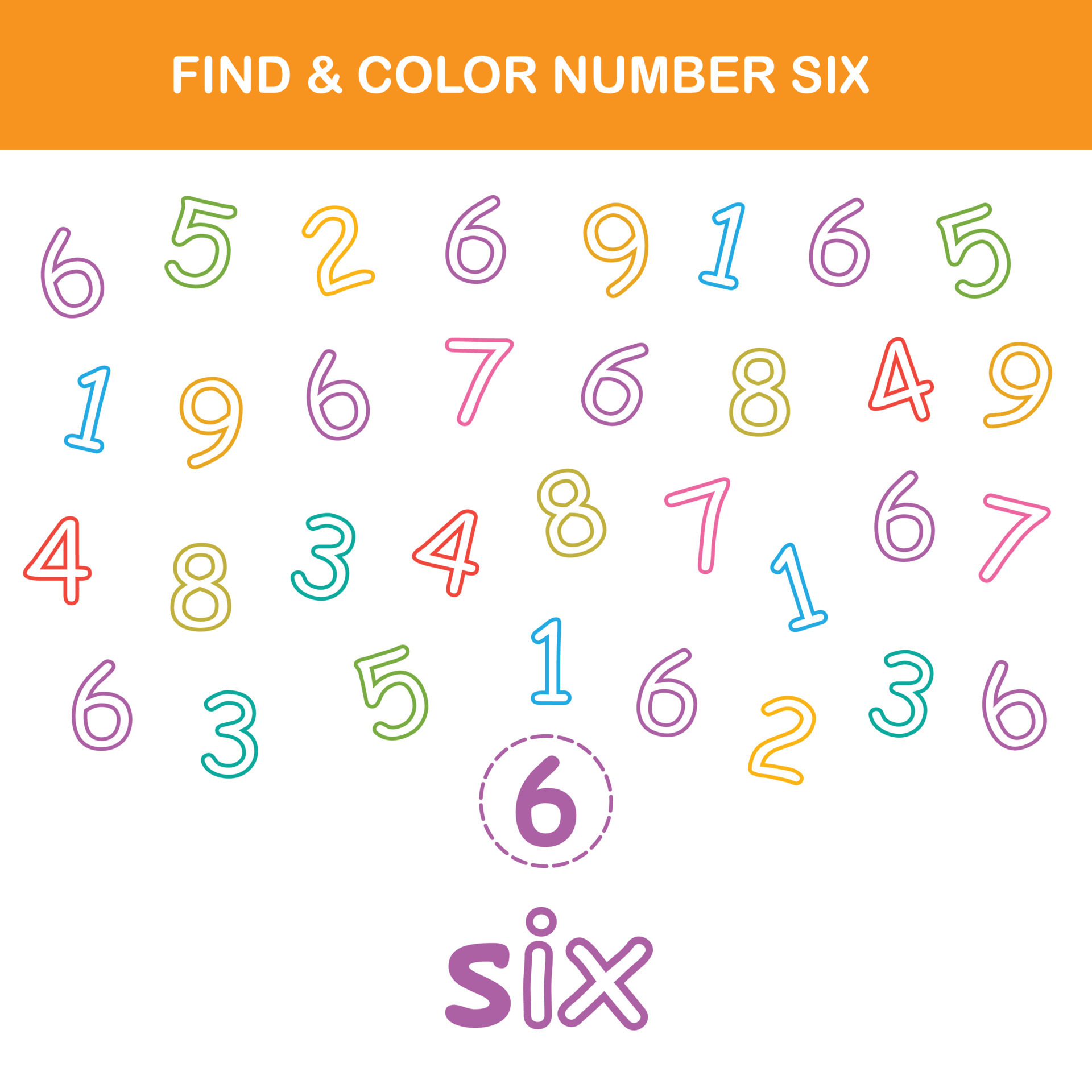 Find And Color Worksheet 5653379 Vector Art At Vecteezy Find And Color Worksheet 5653379 Vector Art At Vecteezy