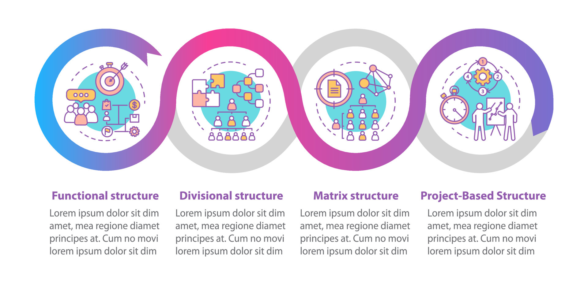 Corporate structure vector infographic template. Organization hierarchy ...