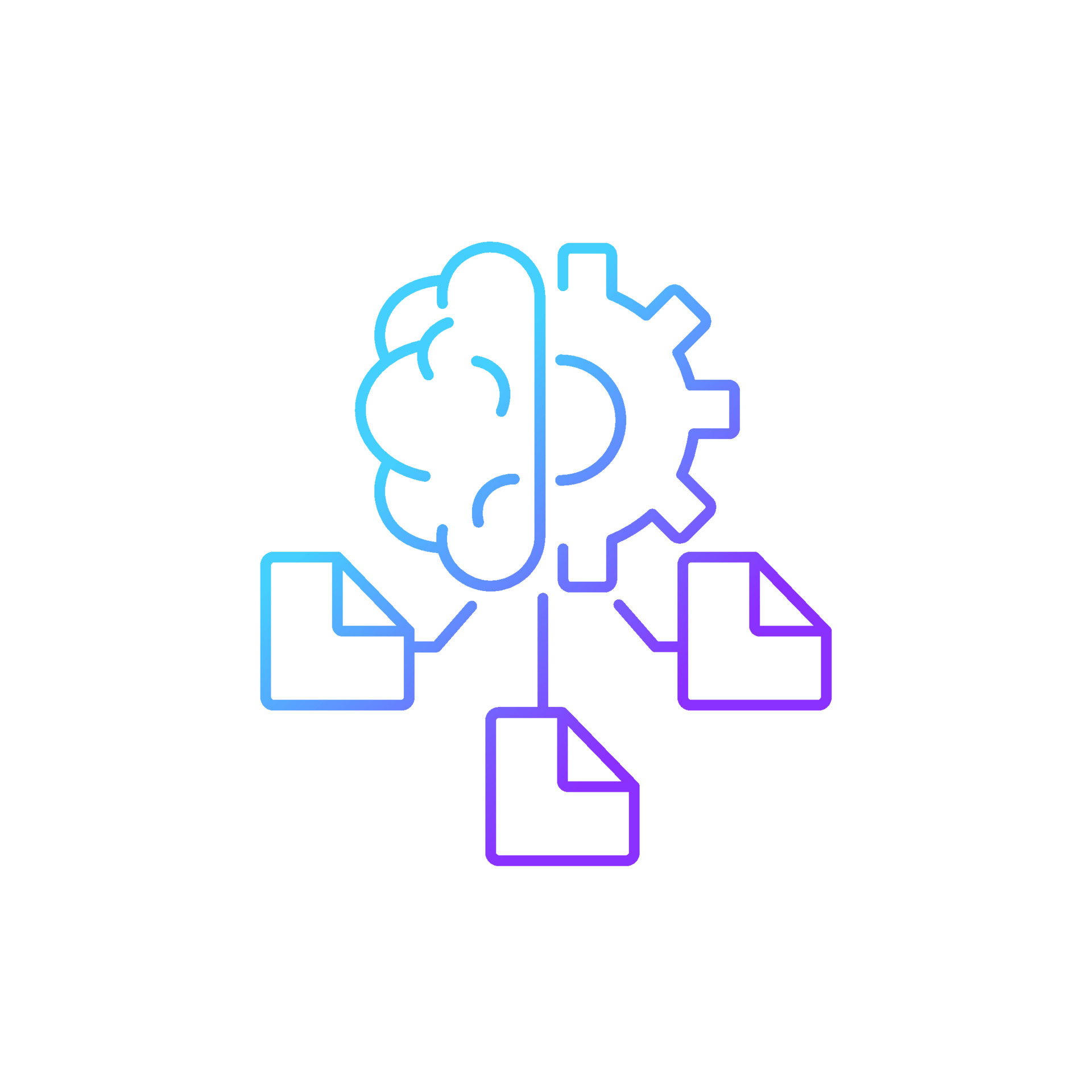 Machine learning gradient linear vector icon. Computer algorithms ...