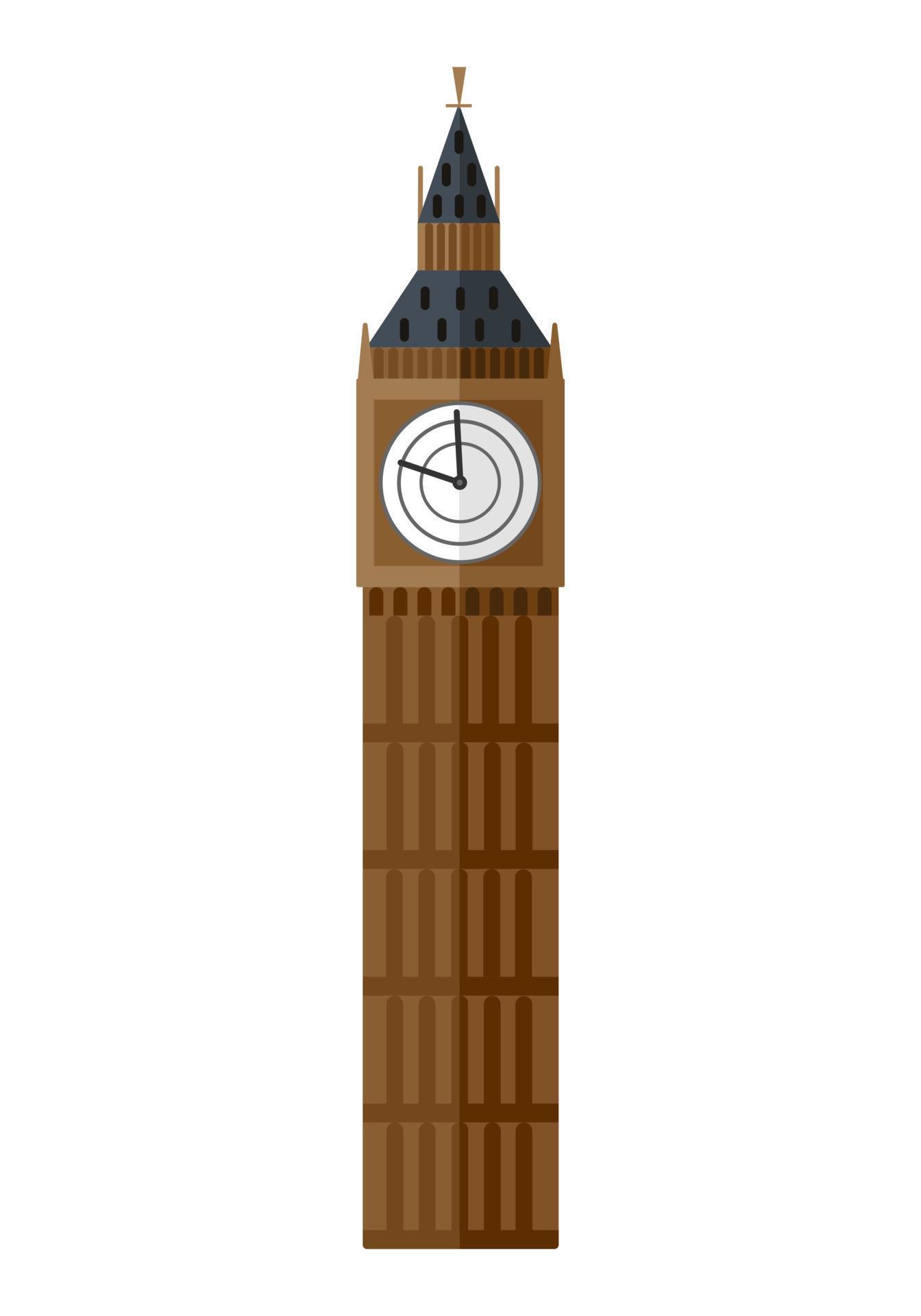 Big Ben Tower London Flat Vector Illustration Isolated 5659222 Vector Art At Vecteezy