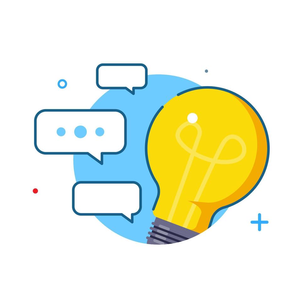lluvia de ideas concepto ilustración diseño plano vector eps10. elemento gráfico moderno para ...