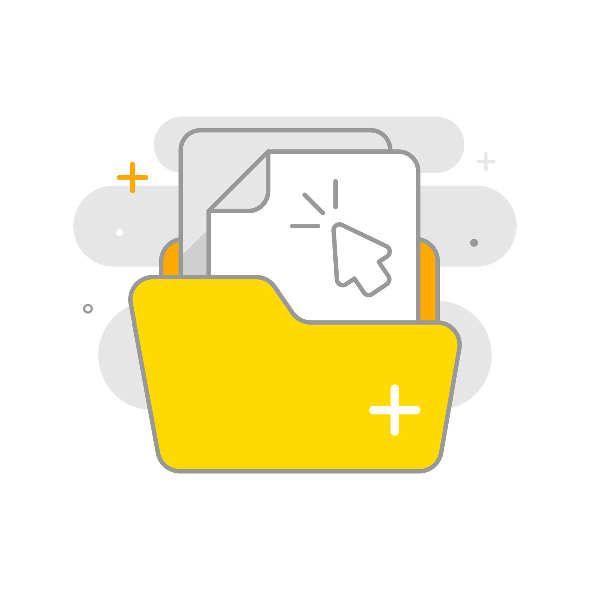 import, select, browse file concept illustration flat design vector ...