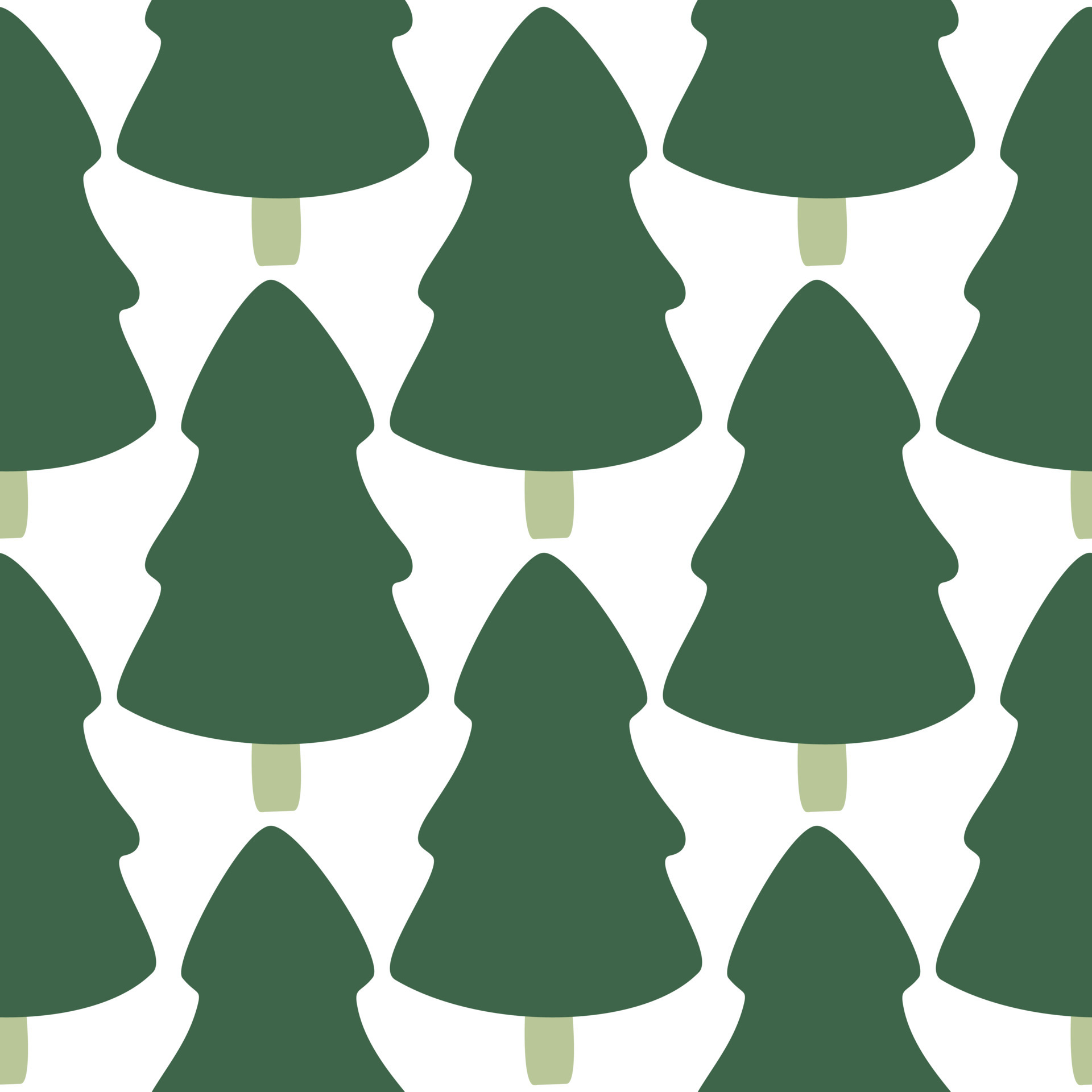 Pine trees seamless pattern on white background. 5672869 Vector Art at ...