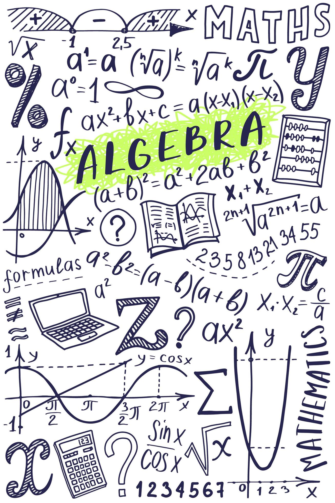 Maths symbols icon set. Algebra or mathematics subject doodle design ... Maths symbols icon set. Algebra or mathematics subject doodle design ...