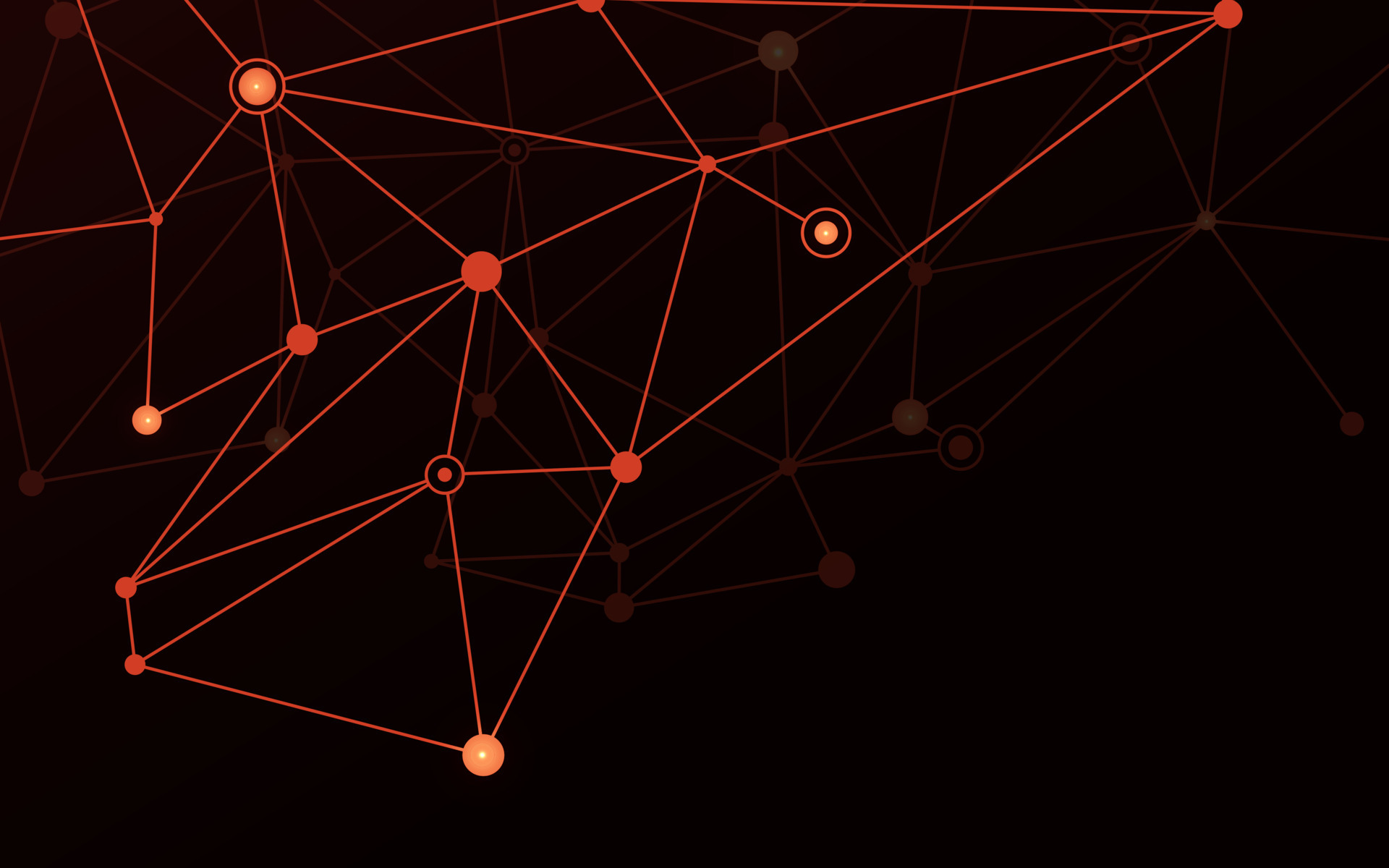 Red light on plexus line background. Polygon mesh particle design. Minimal digital tech vector ...