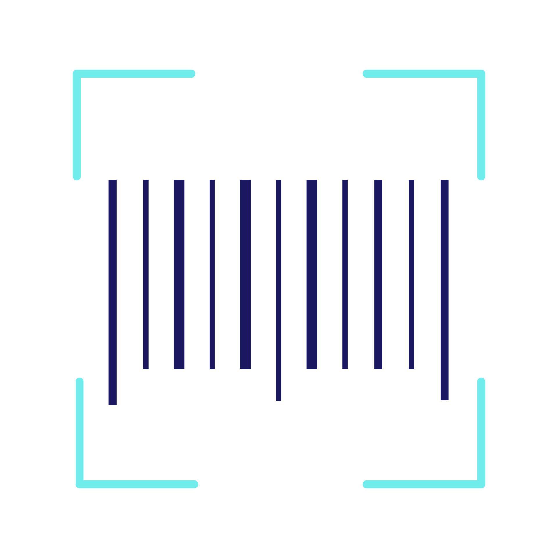 Traditional barcode color icon. Linear code scanning. One dimensional barcode scanner. UPC code ...