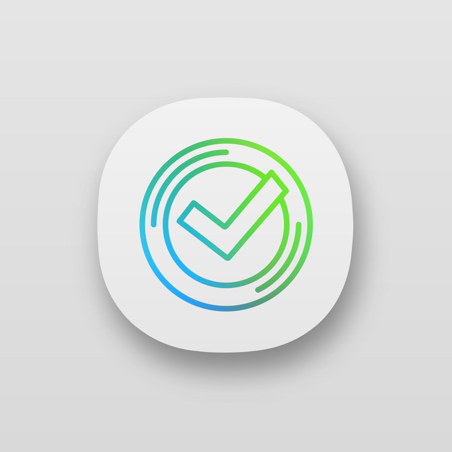 Checkmark App Icon Successfully Tested Tick Mark Ui Ux User Interface Web Or Mobile