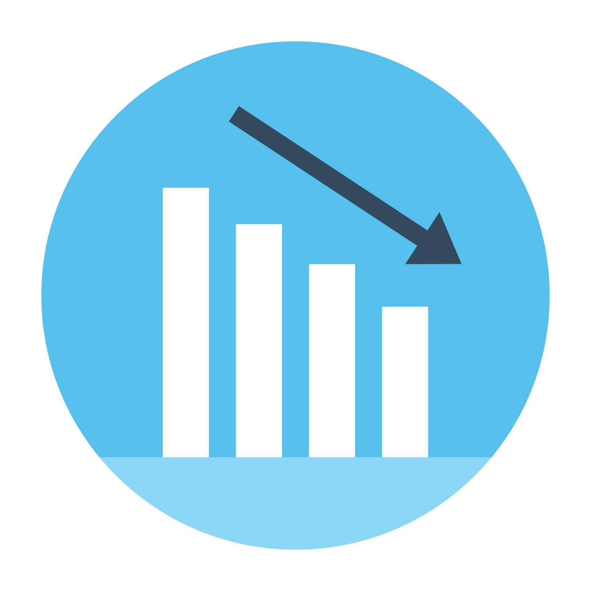 Declining Bar Chart 5683707 Vector Art at Vecteezy
