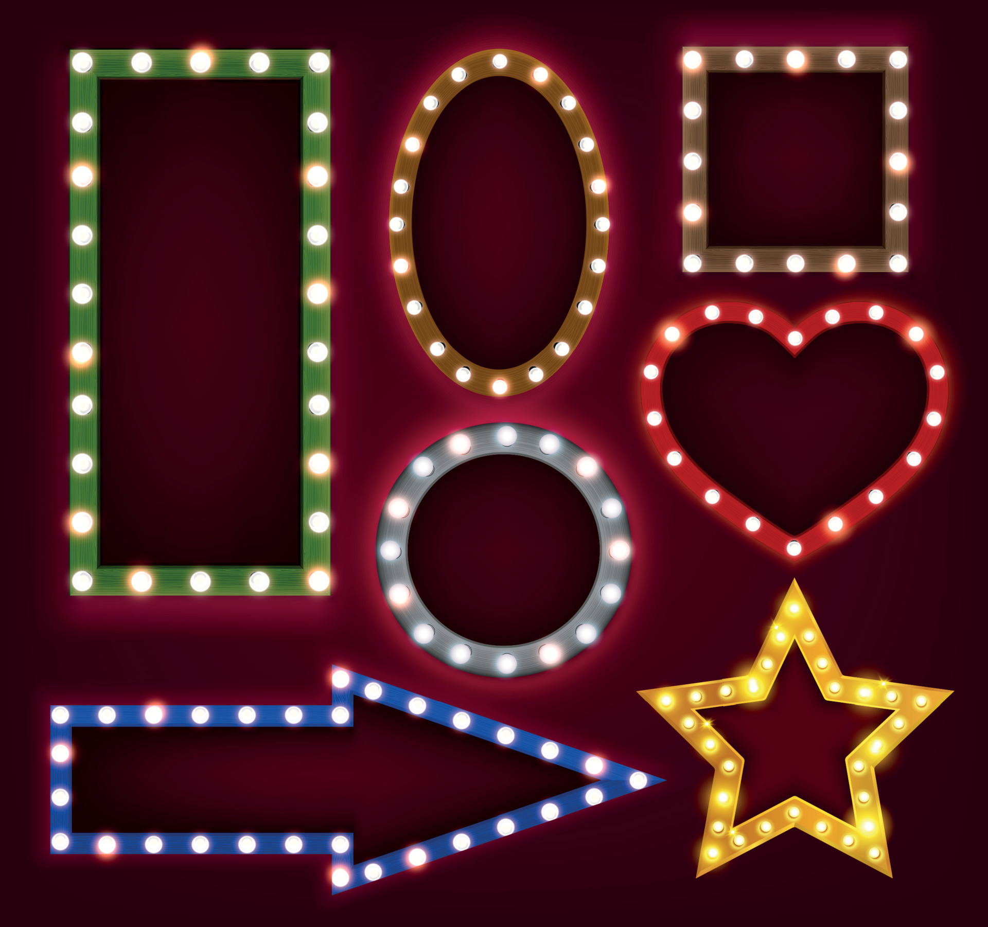 Realistic Frames Set 5684075 Vector Art at Vecteezy