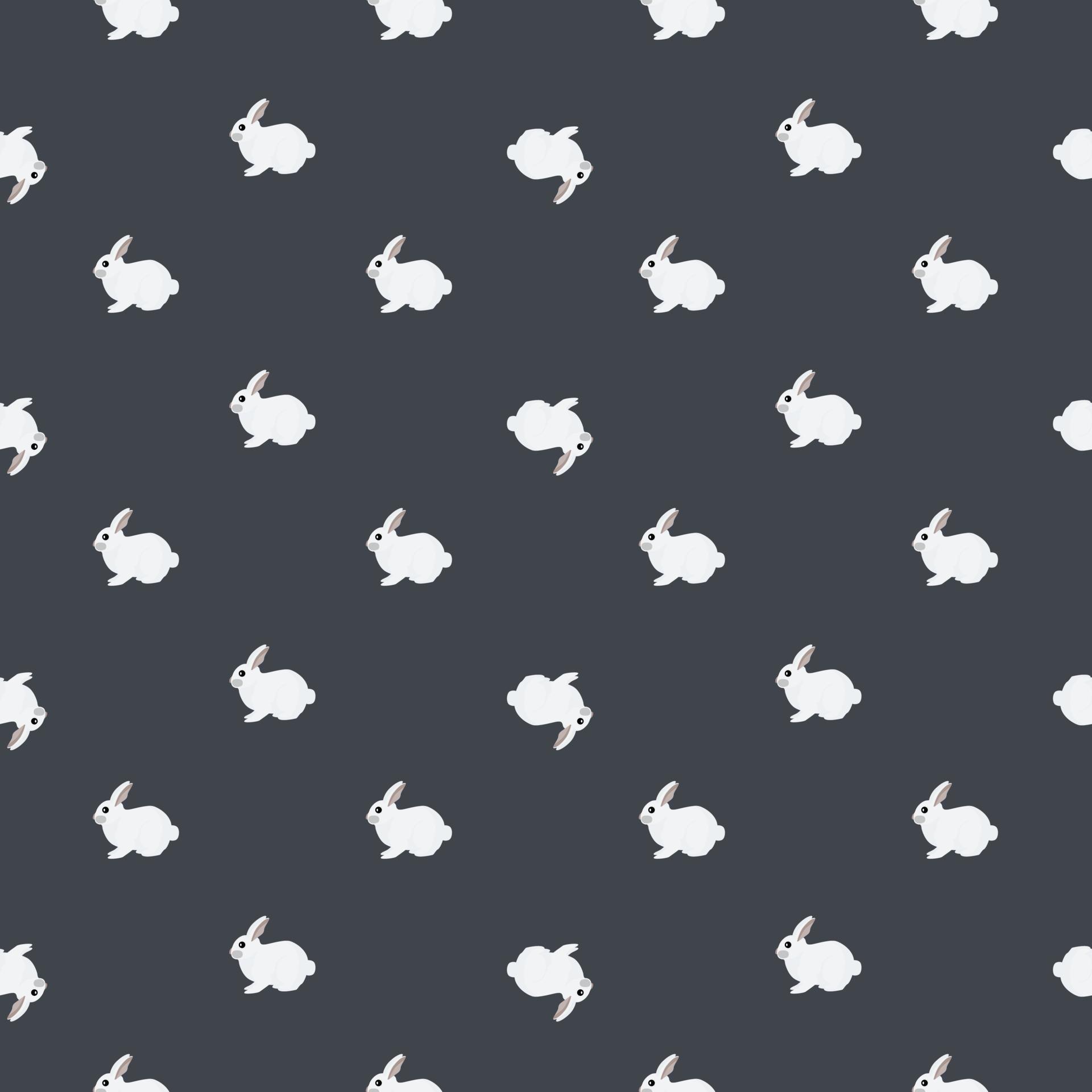 Seamless pattern of rabbit. Domestic animals on colorful background ...