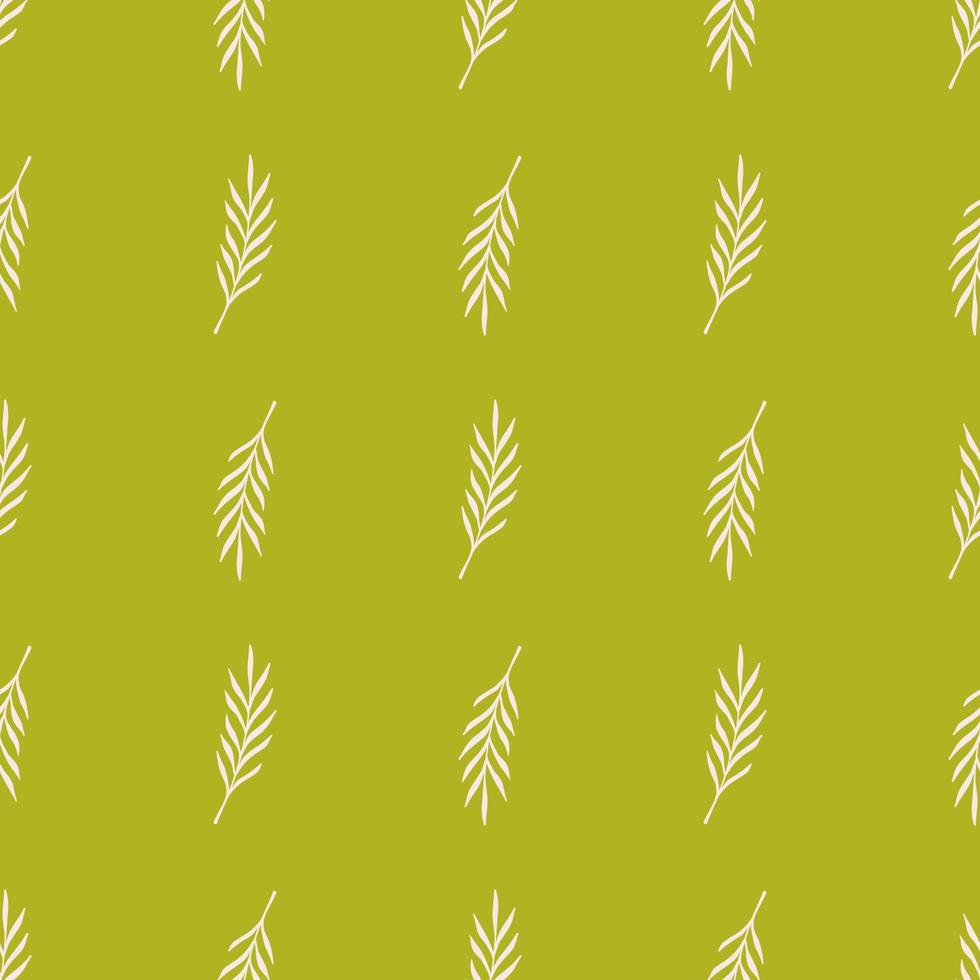 Greenery seamless pattern with simple branches leaf elements. Light ...