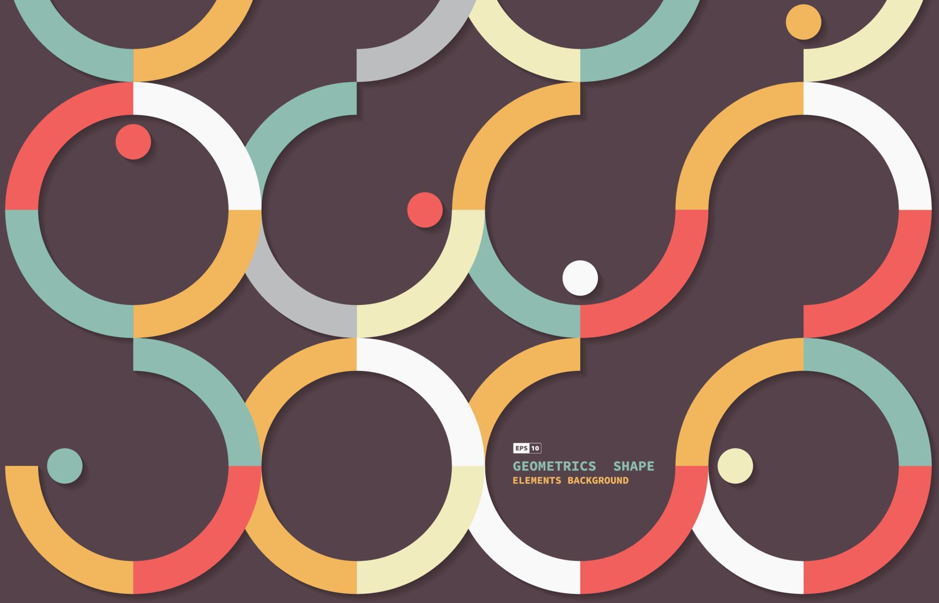 Abstract geometric pattern design of circles template artwork ...