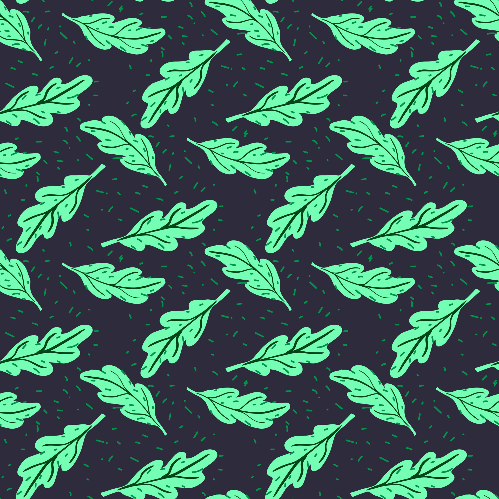 Oak Leaf Seamless Pattern Plant Background 5698690 Vector Art At Vecteezy