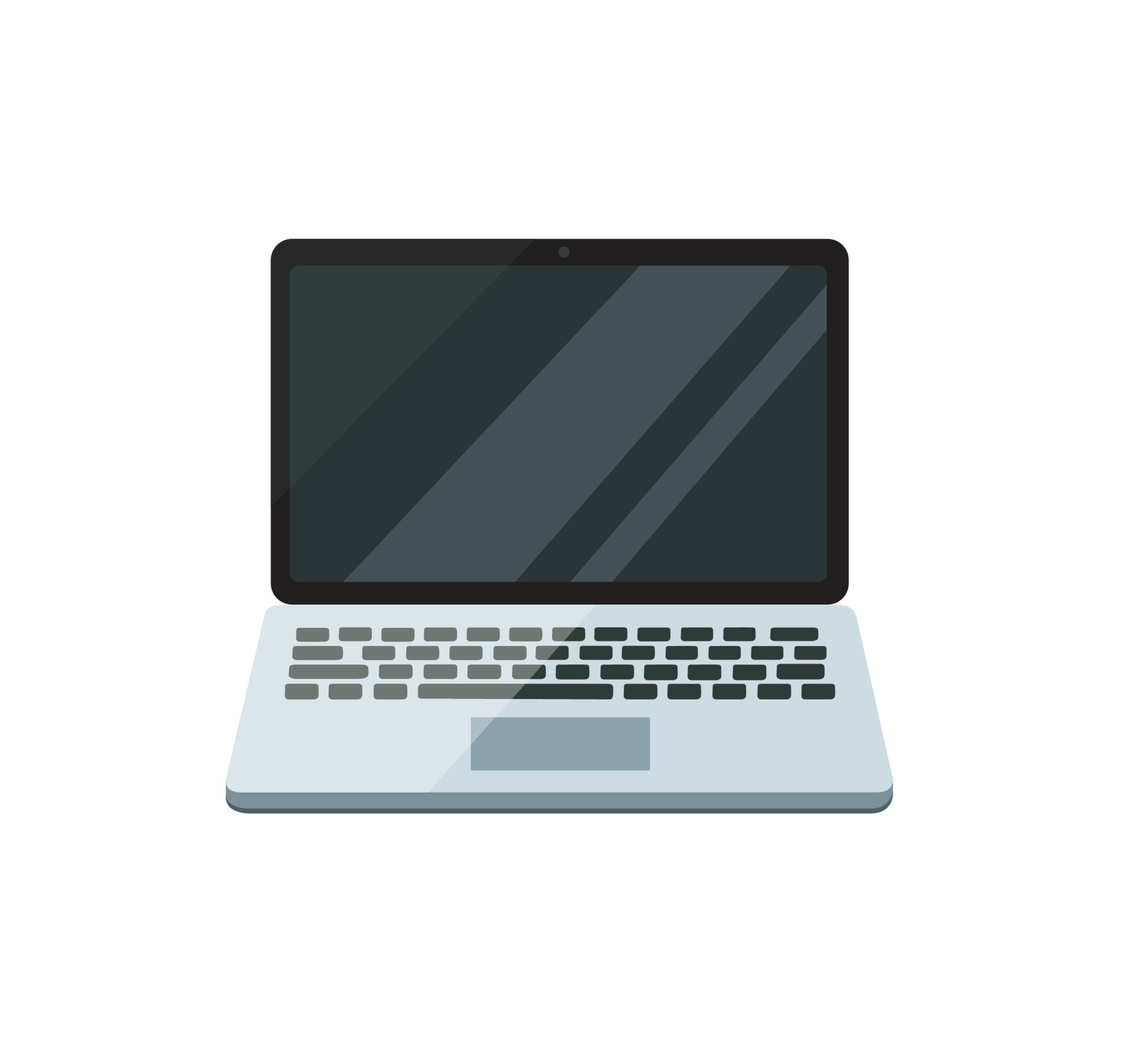 laptop computer flat vector icon illustration 5700322 Vector Art at ...