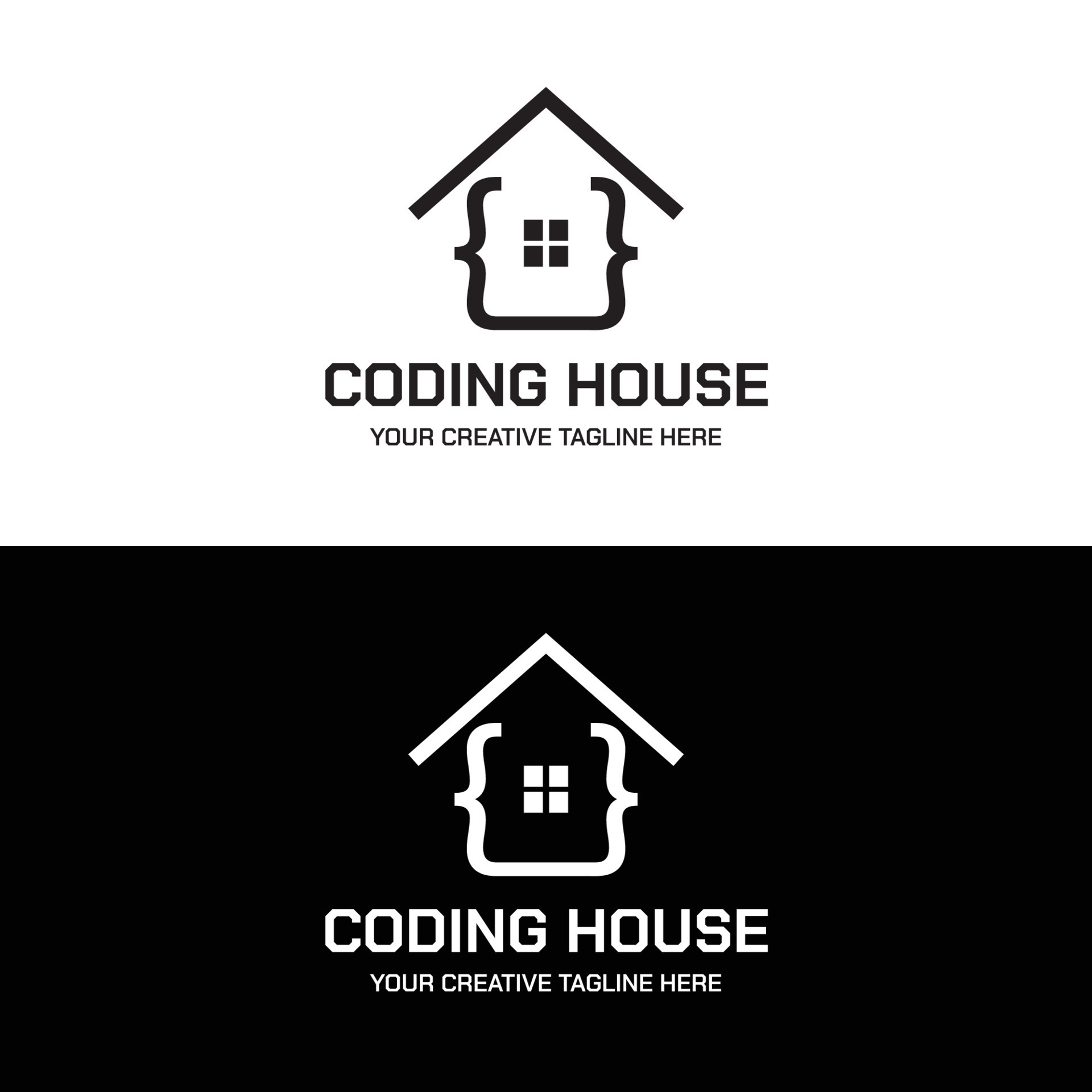 Coding House Logo 5700871 Vector Art at Vecteezy