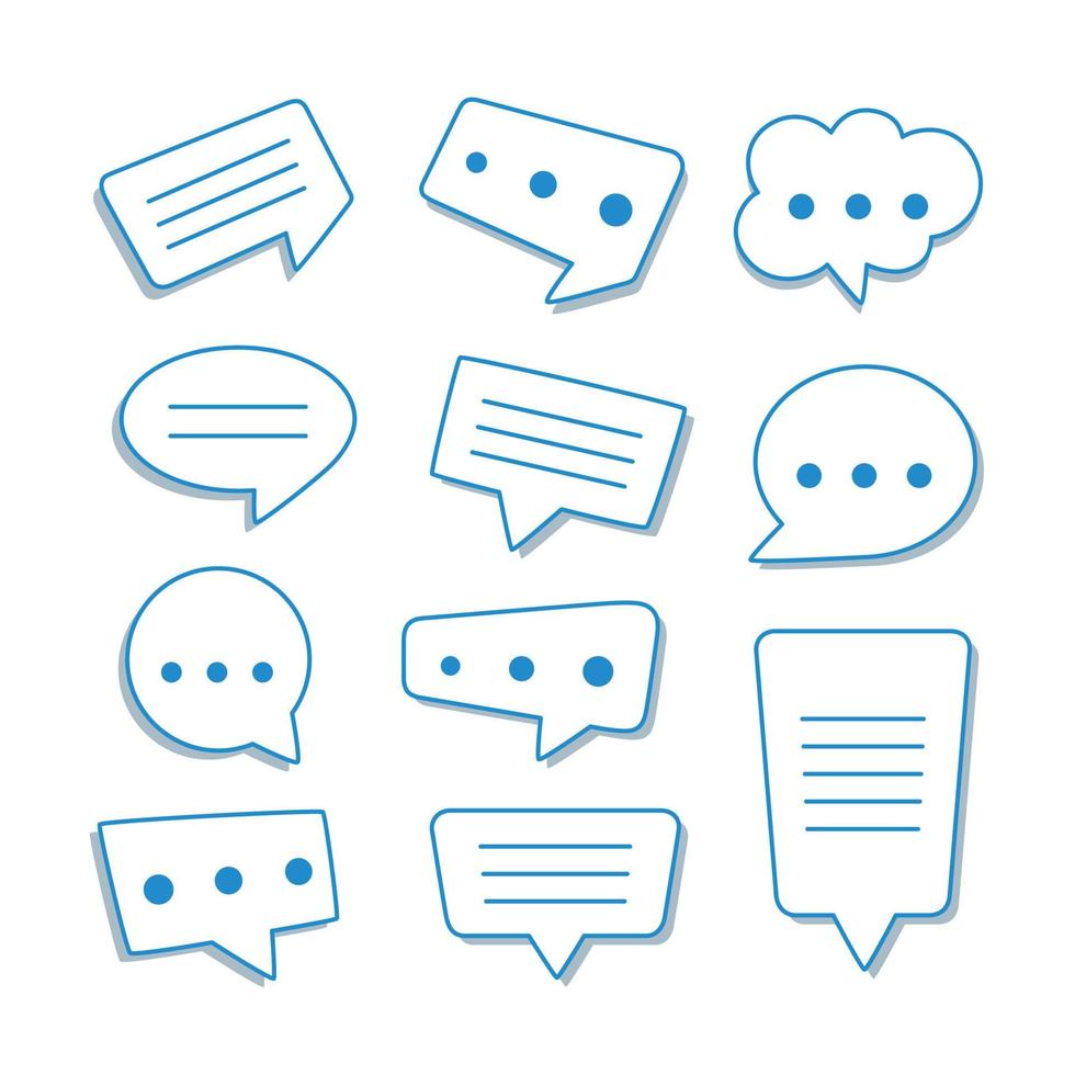 Speech Bubble Set. 5701225 Vector Art at Vecteezy