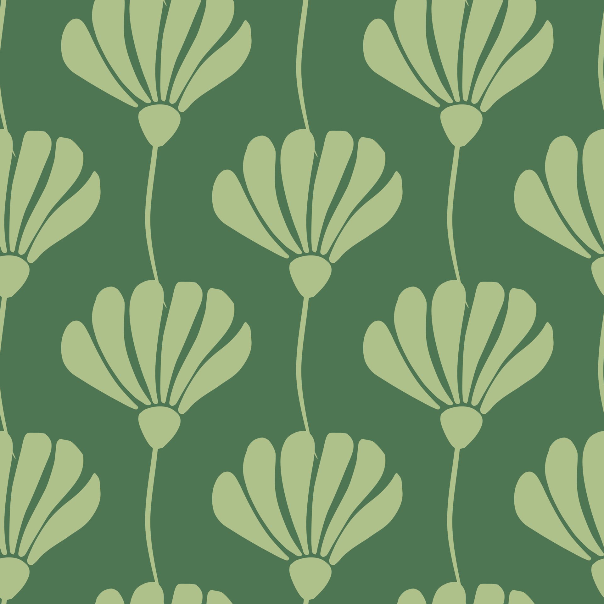 Simple style seamless doodle pattern with light tones flowers ...