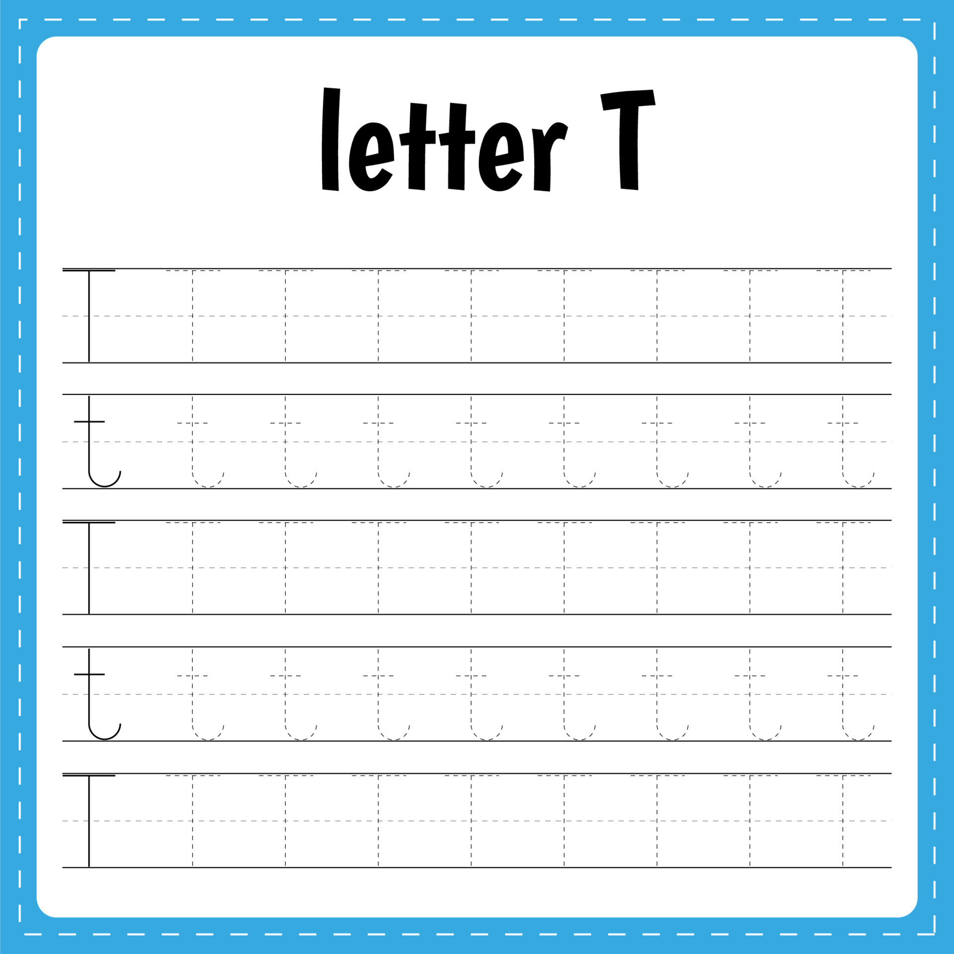 Writing letters. Tracing page. Practice sheet. Worksheet for kids ...