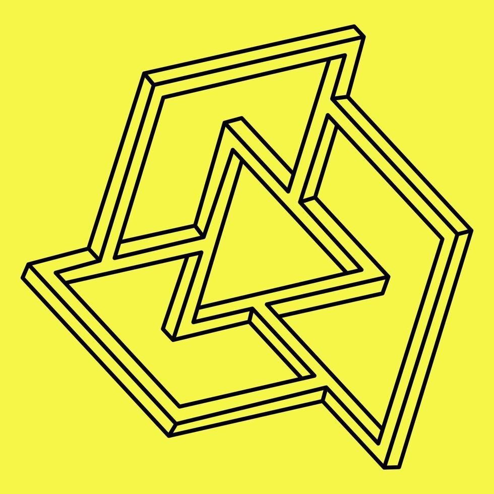 Impossible Shape Web Design Element Optical Illusion Object Line Design Unreal Geometric
