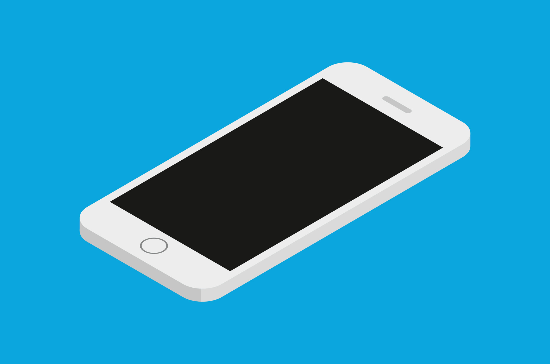 Isometric phone vector illustration. White smartphone 5720236 Vector ...