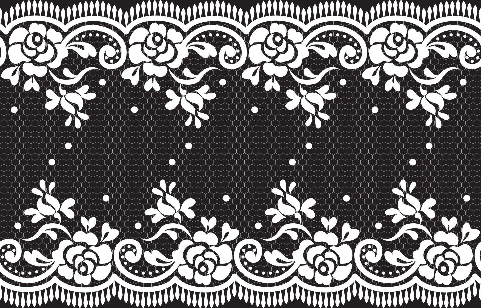 Seamless lace pattern, flower vintage vector background. 5721320 Vector ...