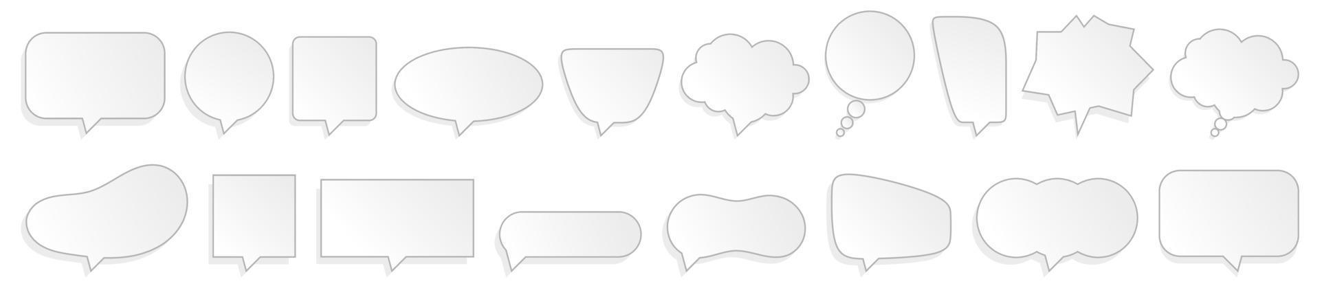 3d speech bubble collection set 5723706 Vector Art at Vecteezy