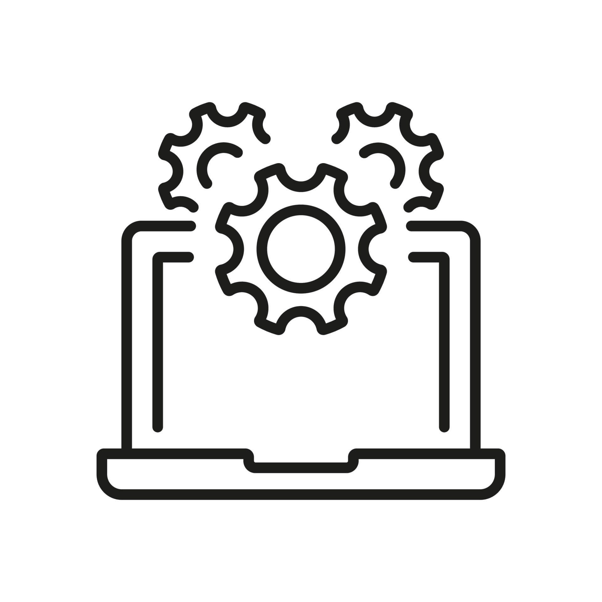Service Of Software Line Icon Computer System Update Linear Pictogram